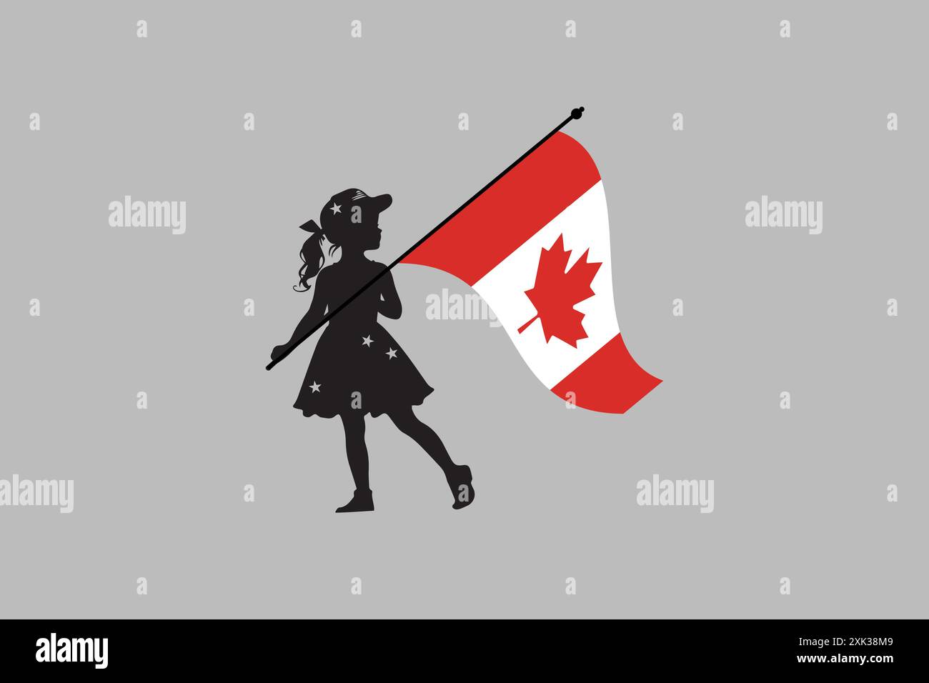 Girl canada flag Stock Vector Images - Alamy