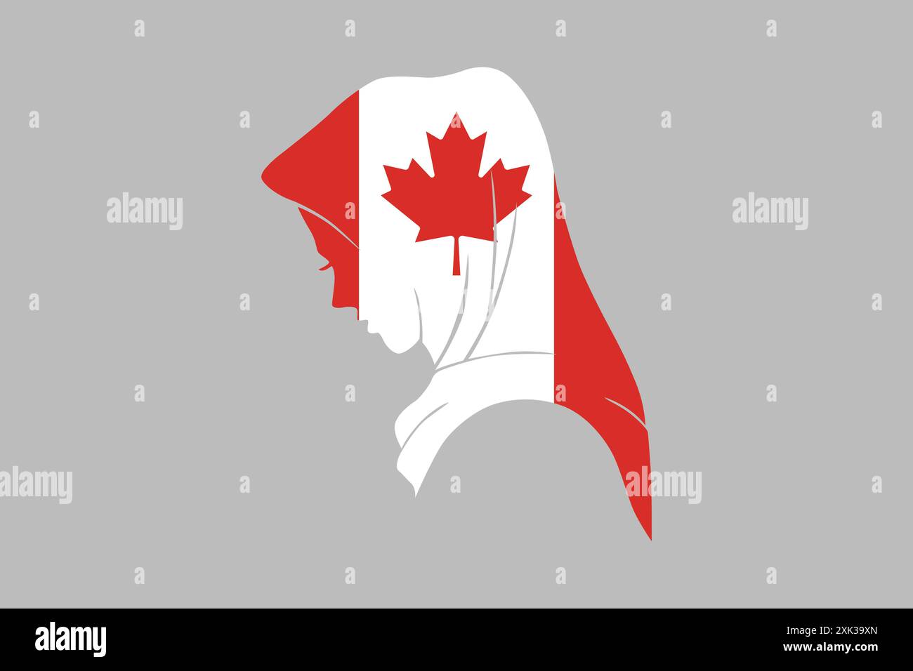 Canadian flag girl Stock Vector Images - Alamy