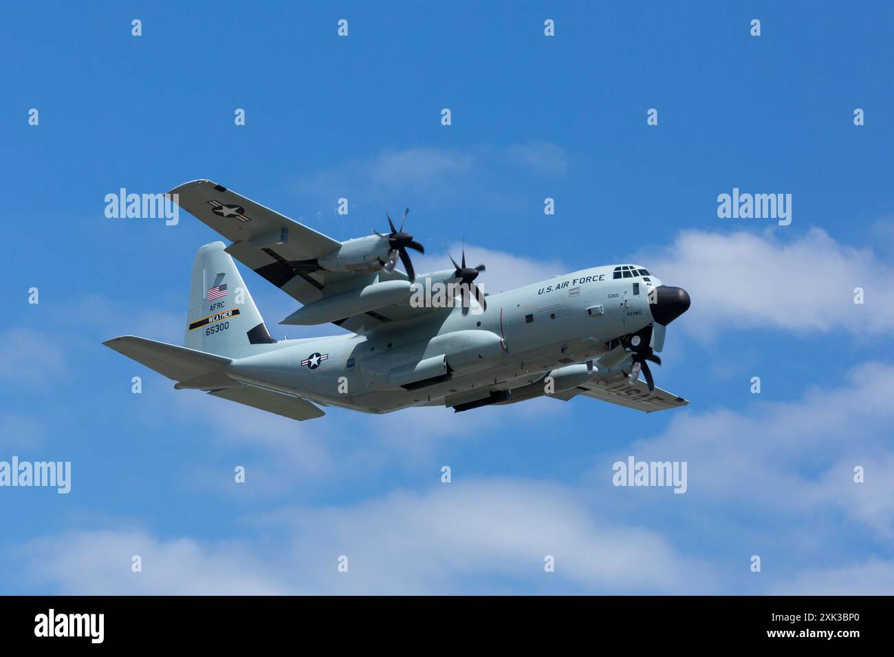A WC-130 Hercules (65300) aircraft, flown by the Air Force Reserve ...