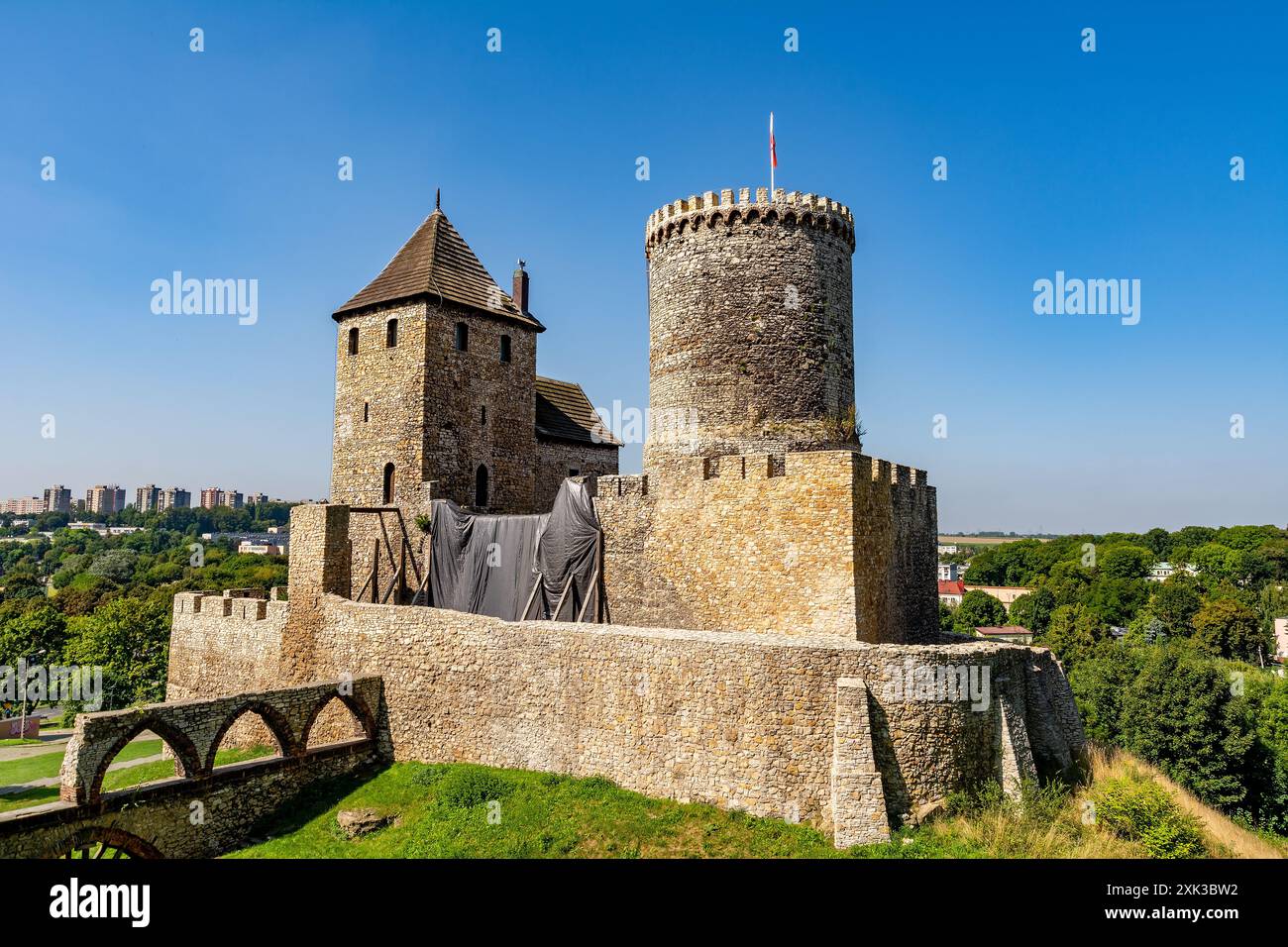 Castle from 14th century in Bedzin (Poland Stock Photo - Alamy