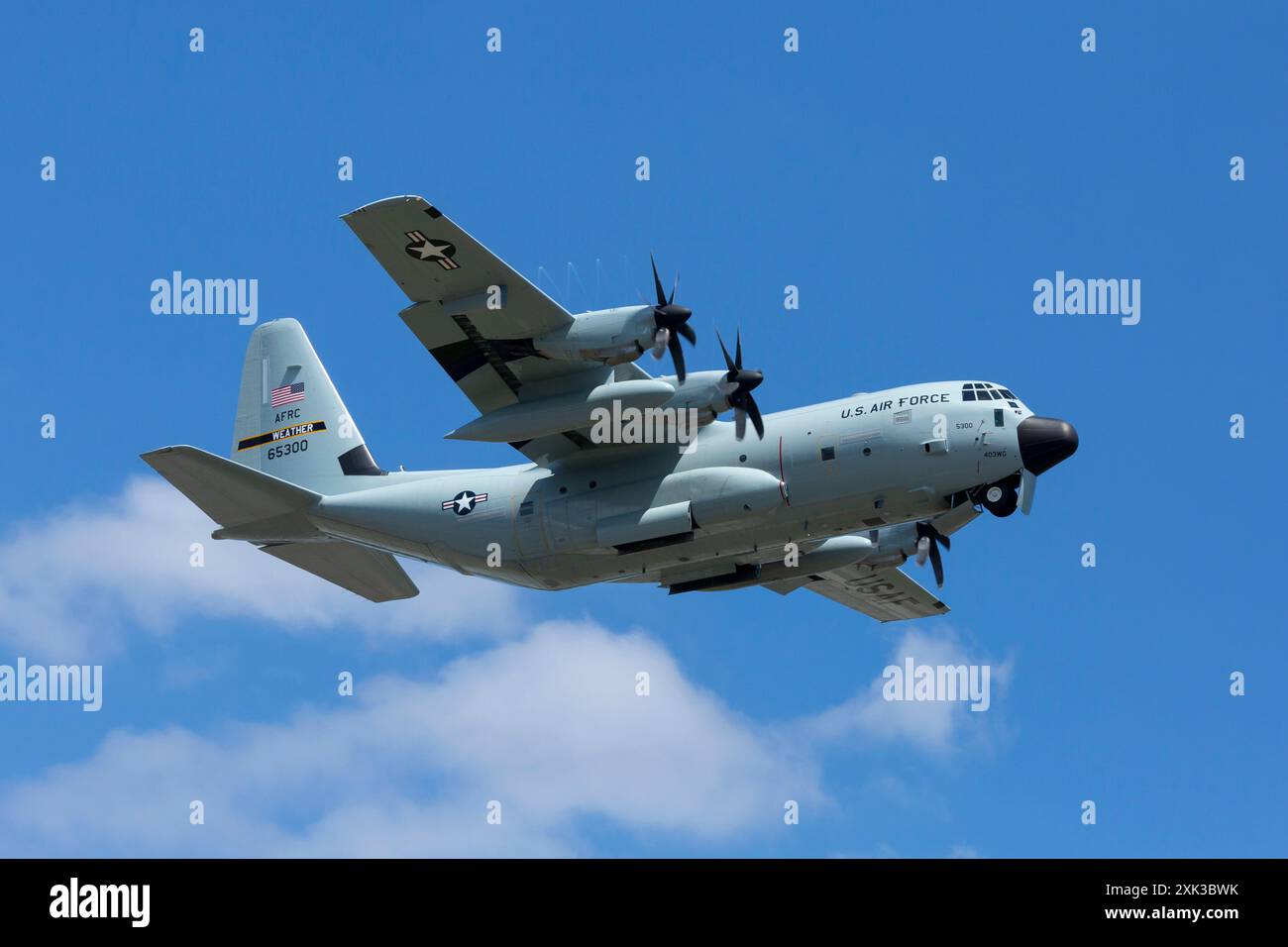 A WC-130 Hercules (65300) aircraft, flown by the Air Force Reserve ...