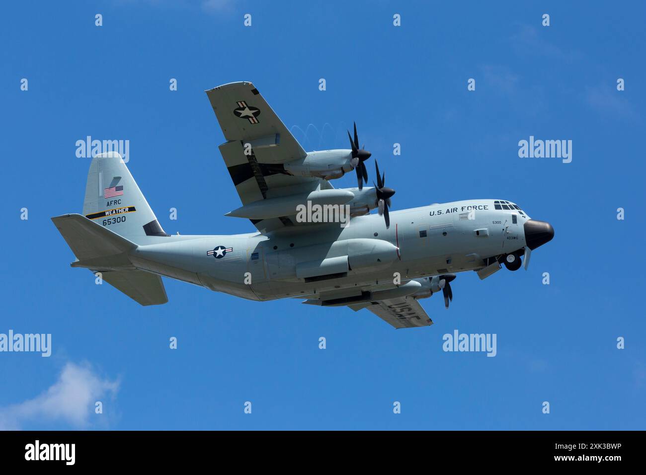 A WC-130 Hercules (65300) aircraft, flown by the Air Force Reserve ...