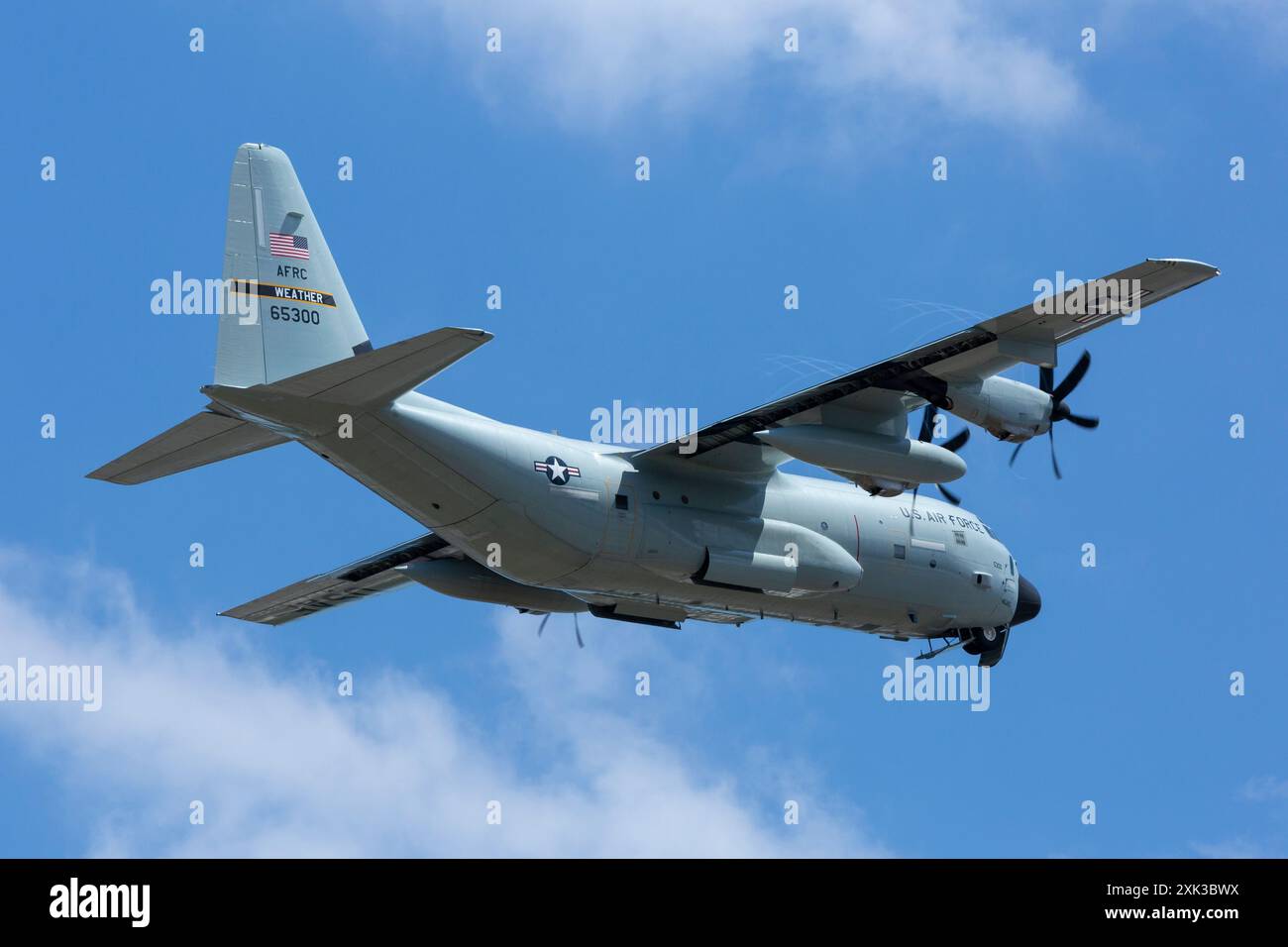 A WC-130 Hercules (65300) aircraft, flown by the Air Force Reserve ...