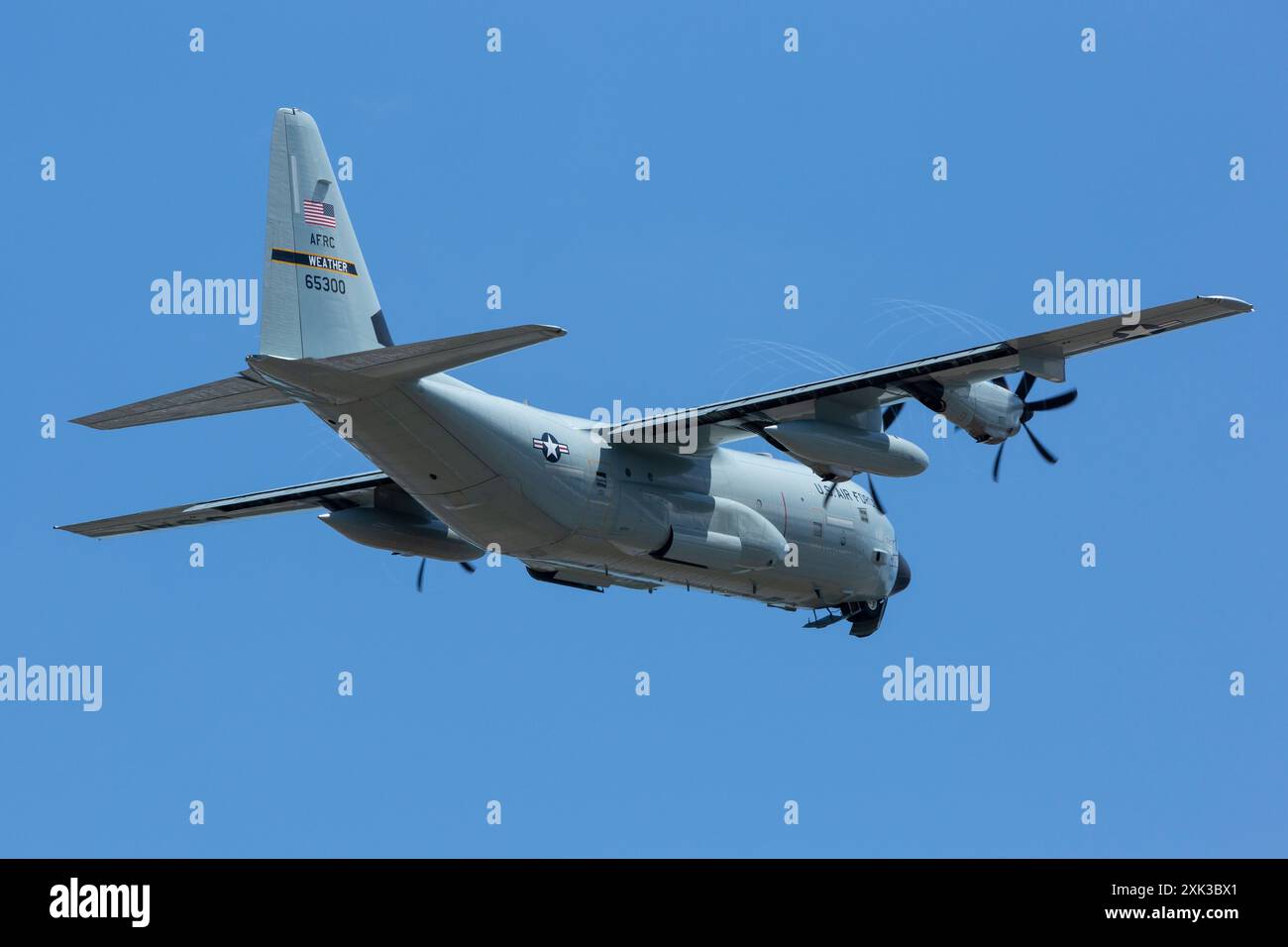 A WC-130 Hercules (65300) aircraft, flown by the Air Force Reserve ...