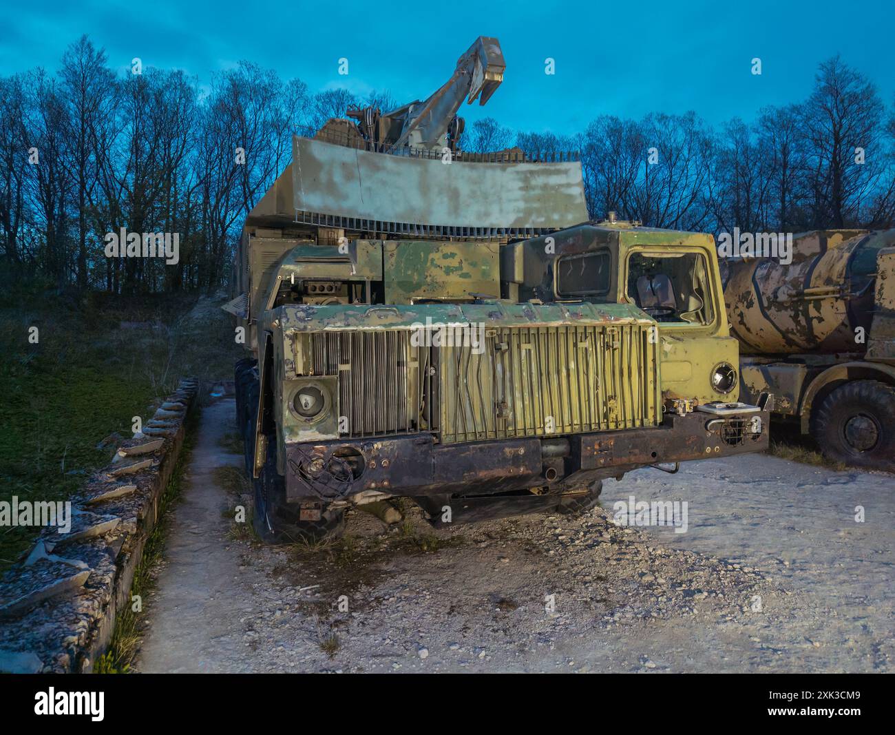 Old rusty broken Russian military vehicle Stock Photo - Alamy
