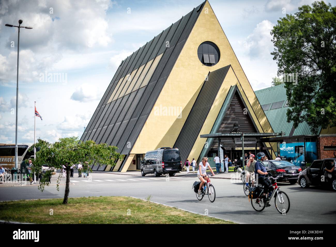 OSLO, Norway — The A-frame exterior of the Fram Museum, set against the ...