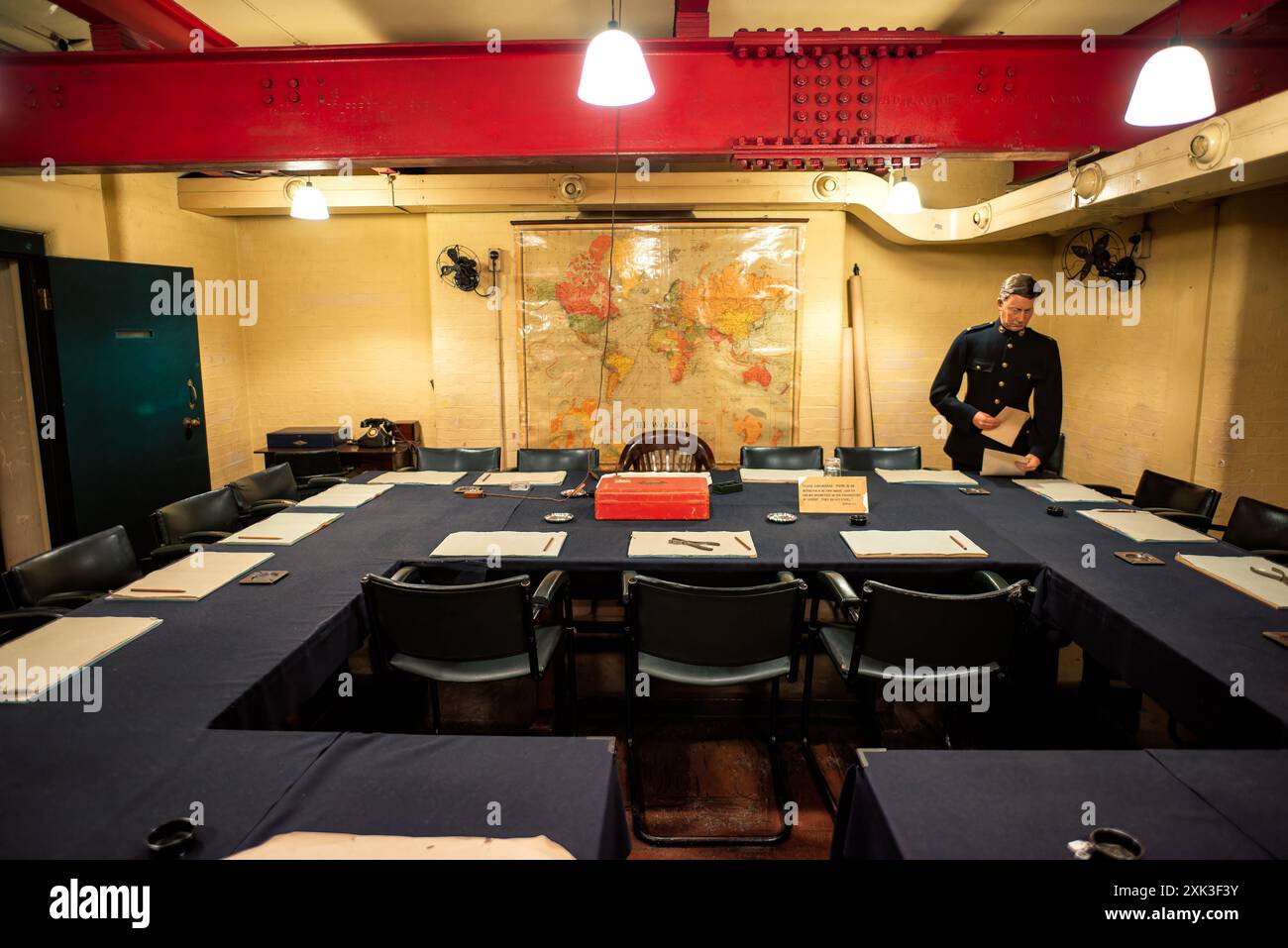LONDON, United Kingdom — The Cabinet Room inside the historic Churchill ...