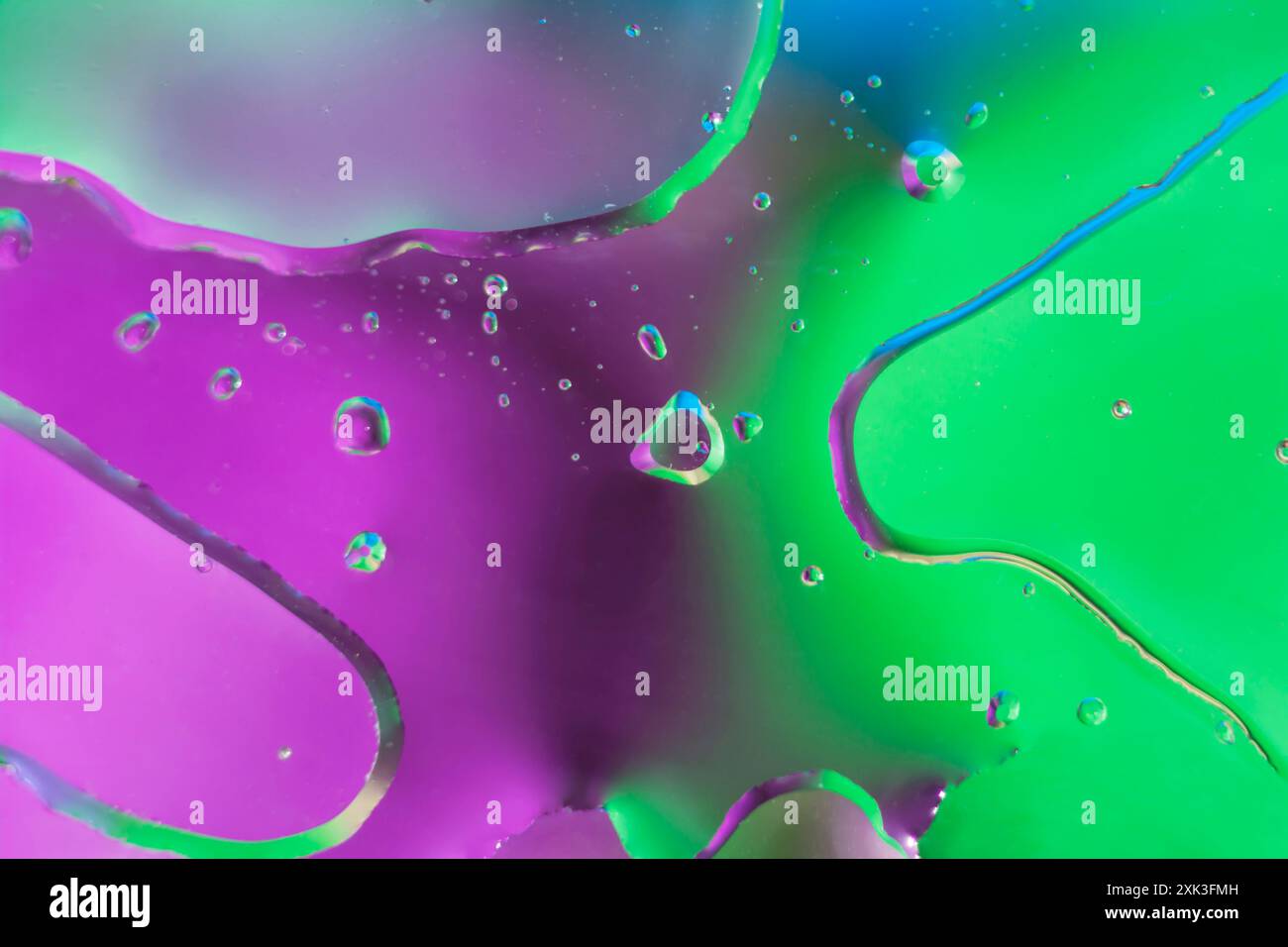 "Vibrant Abstract Art with Liquid Droplets and Colorful Blobs on Glass Surface Stock Photo - Alamy