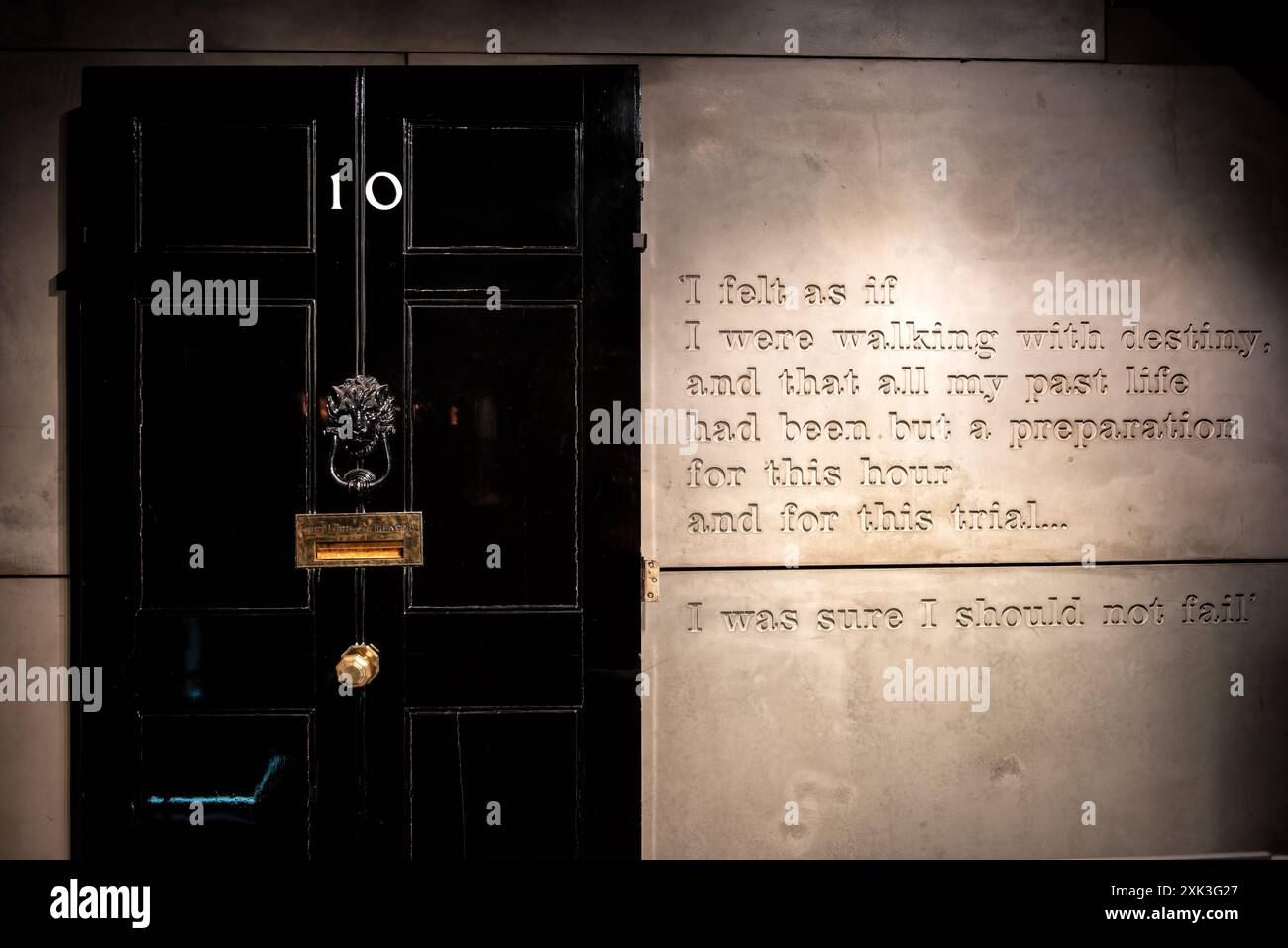LONDON, United Kingdom — Number 10 Downing Street door inside the ...