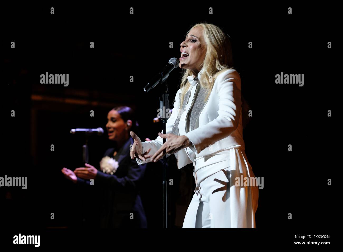 The singer Marta Sanchez performs on stage during the Universal Music ...