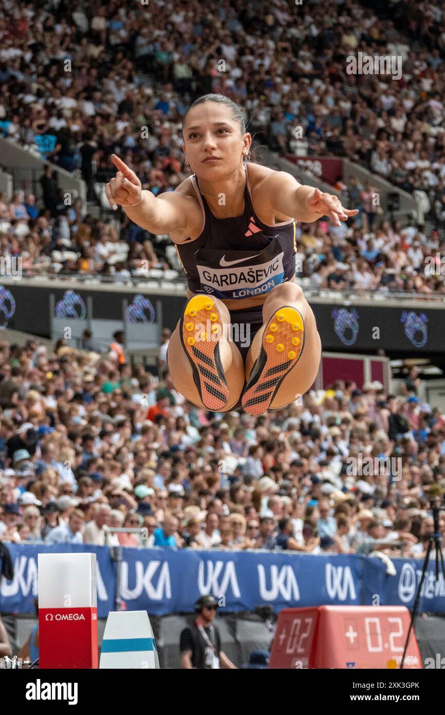 London, UK. 20 July 2024. Milica Gardašević (Serbia) competes in the ...