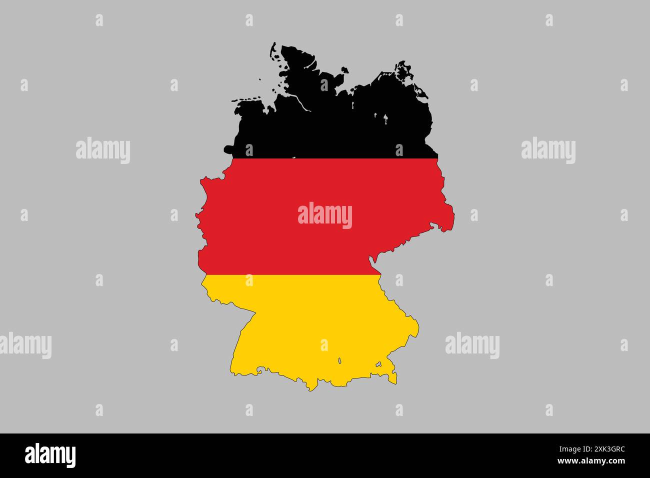 Map of the Germany with the national flag of Germany Stock Vector Image ...
