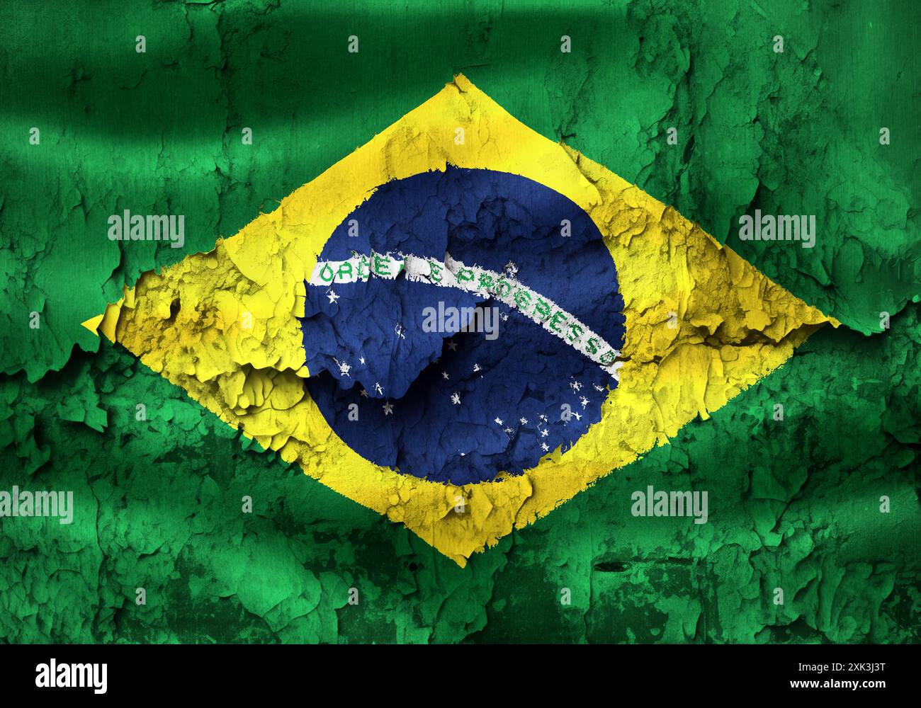 Brazil flag - realistic waving fabric flag Stock Photo - Alamy