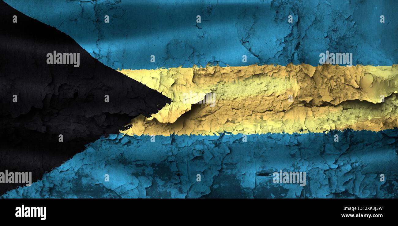 Bahamas flag - realistic waving fabric flag Stock Photo - Alamy