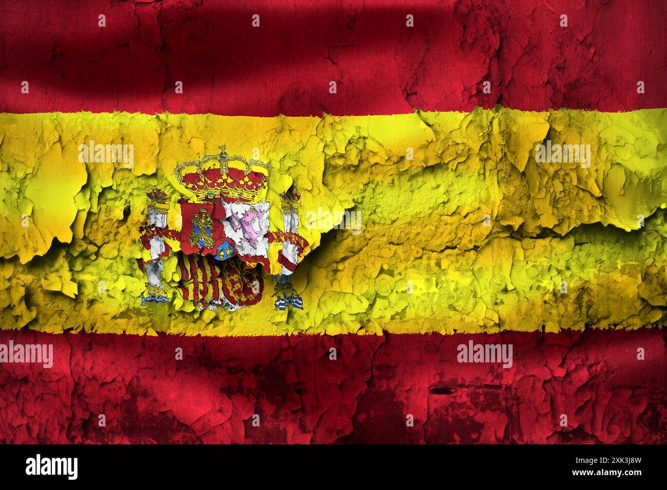 Spain flag - realistic waving fabric flag Stock Photo - Alamy