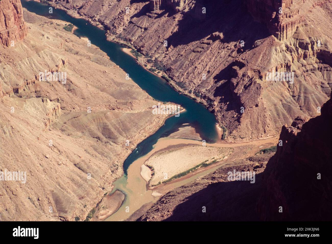September 1990: An aerial view looking northeast of the confluence of ...