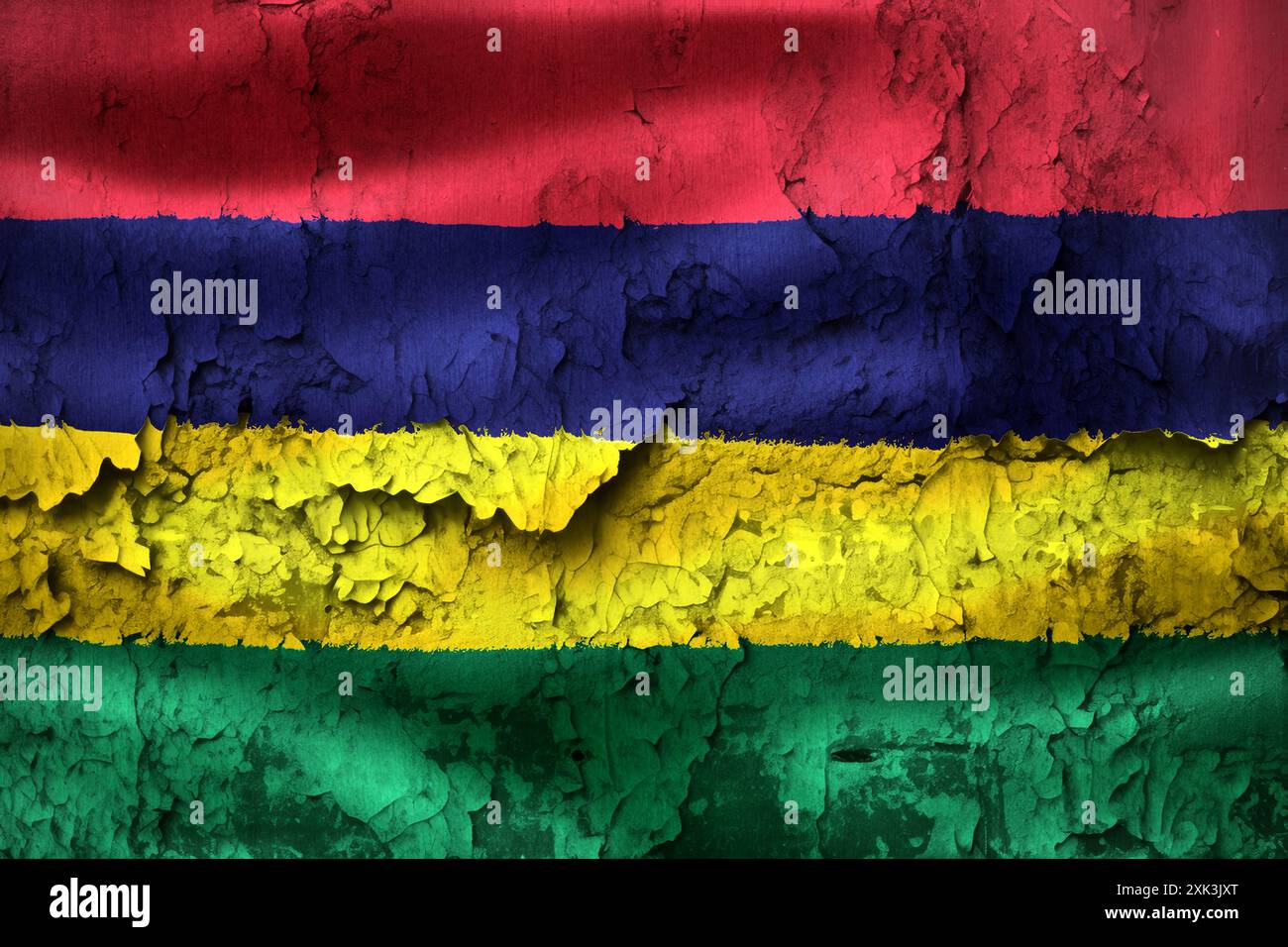 Mauritius flag - realistic waving fabric flag Stock Photo - Alamy