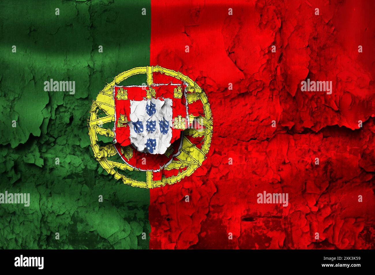 Portugal flag - realistic waving fabric flag Stock Photo - Alamy
