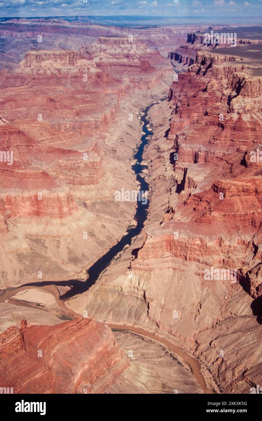 September 1990: An aerial view looking north of the confluence of the ...