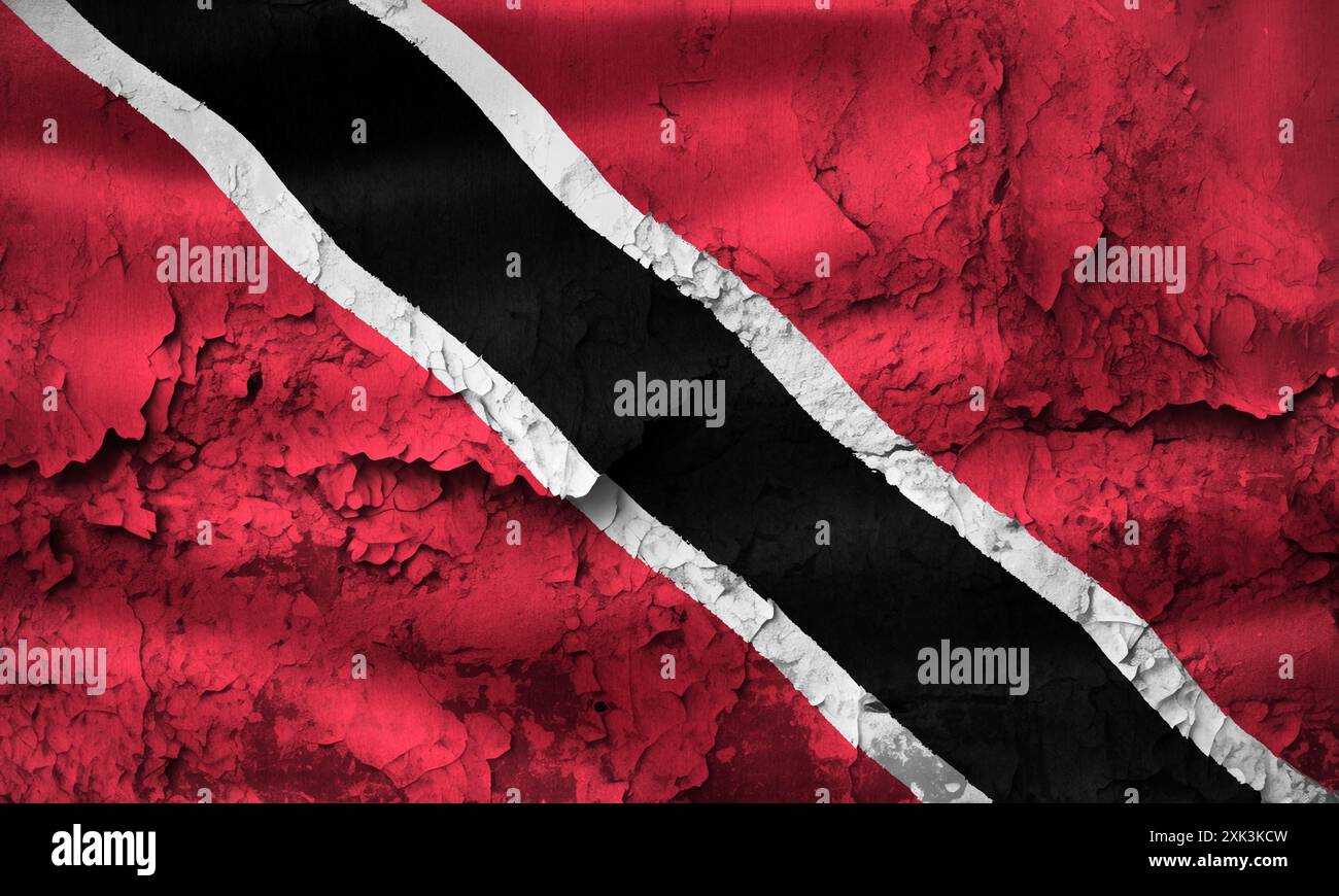 3D-Illustration of a Trinidad and Tobago flag - realistic waving fabric ...
