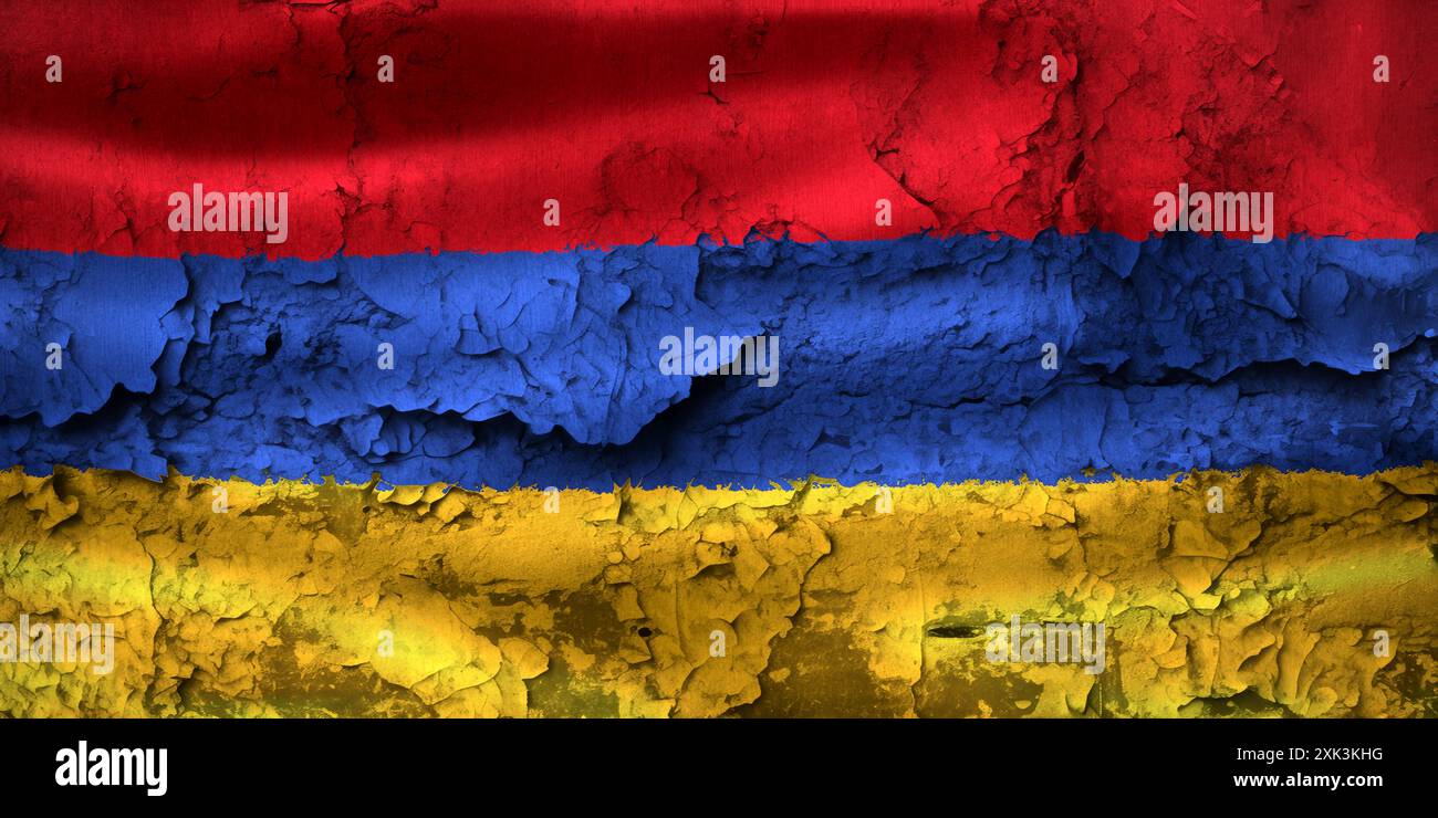 Armenia flag - realistic waving fabric flag Stock Photo - Alamy