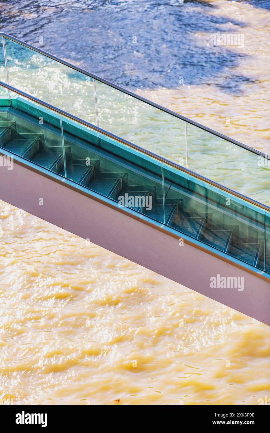 The Bridge of Peace is a bow shaped pedestrian bridge, a steel and ...