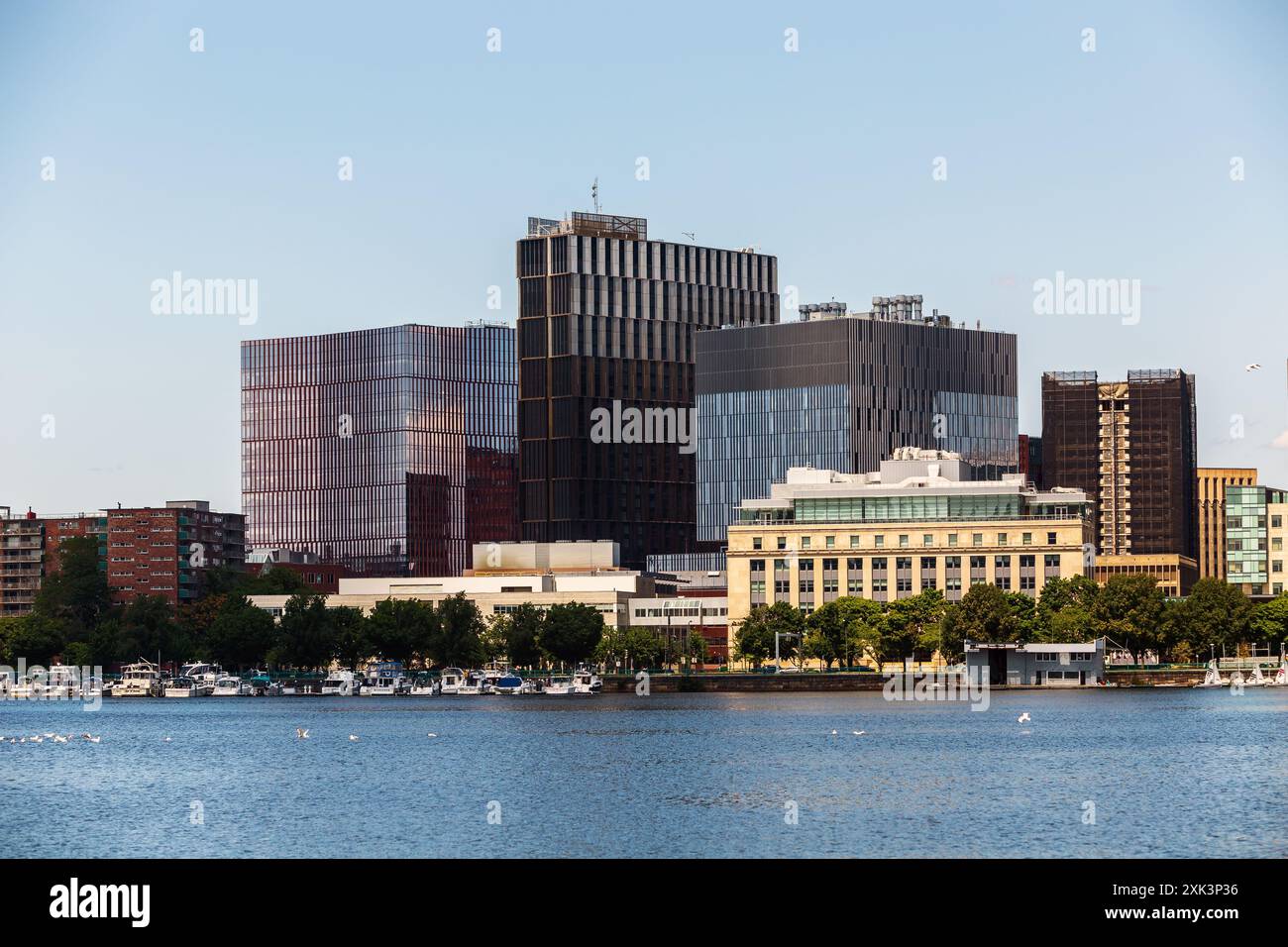 Cambridge, Massachusetts, USA - July 15, 2022: View across the Charles ...