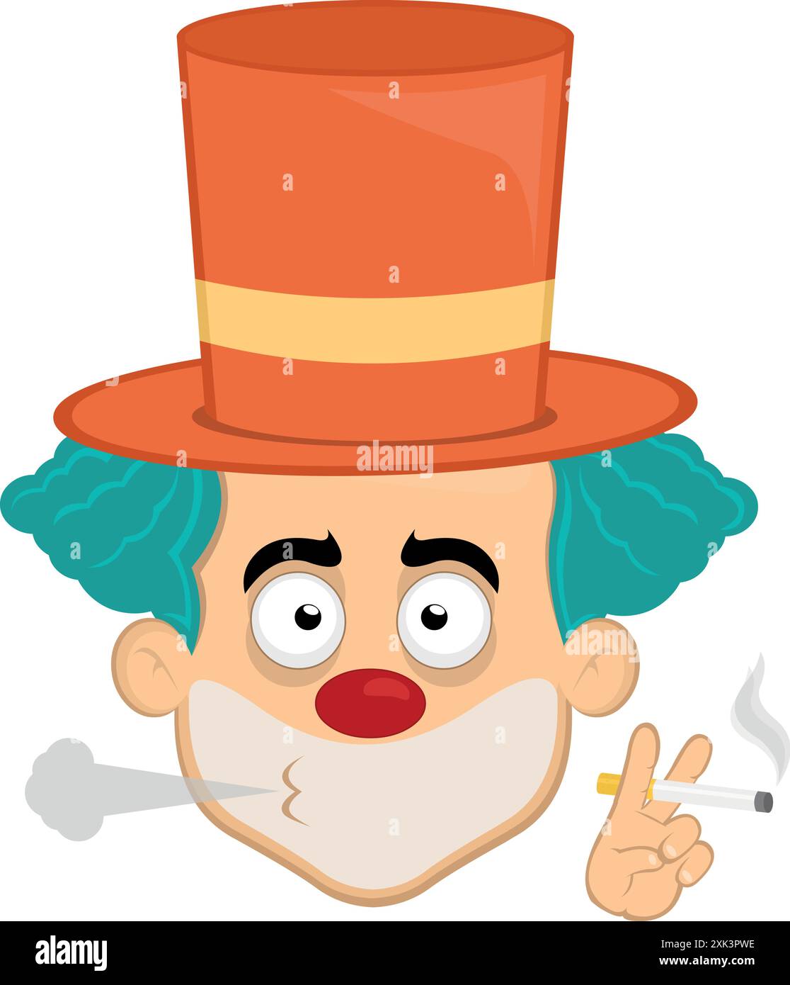 Man smoking cigarette cartoon illustration Stock Vector Images - Alamy