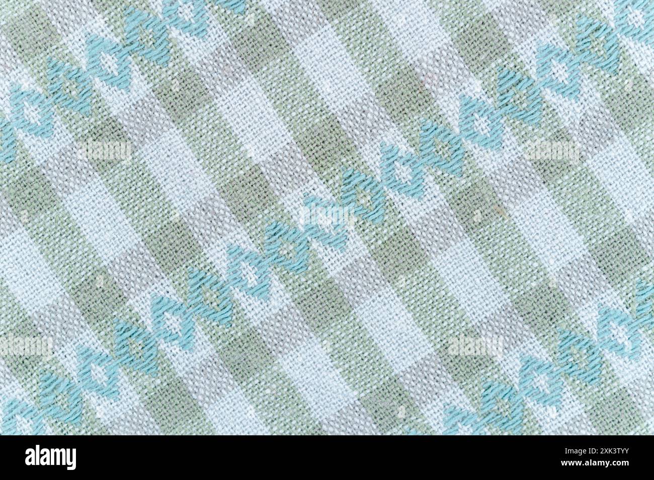 Cotton blue color fabric hand weave texture as background Stock Photo ...