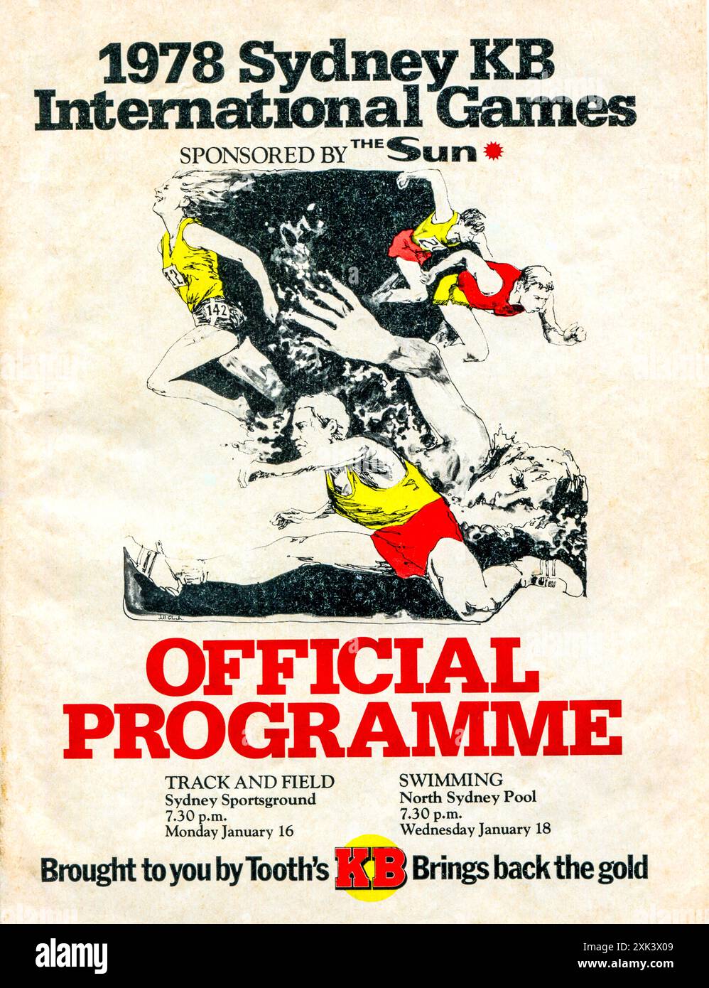 The front cover of the official programme (program) of the 1978 Sydney ...