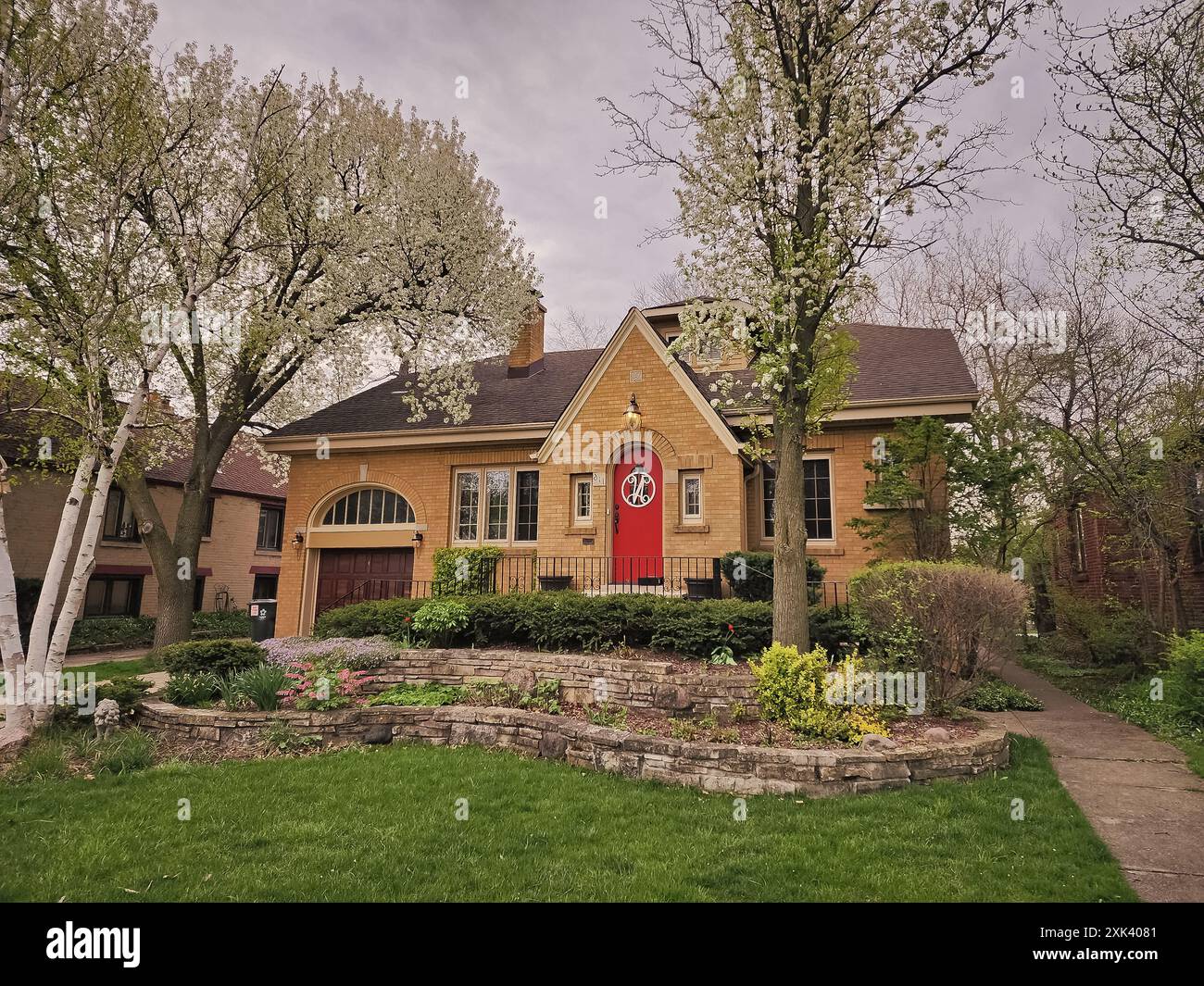 architecture concept. property in neighborhood. residential building ...