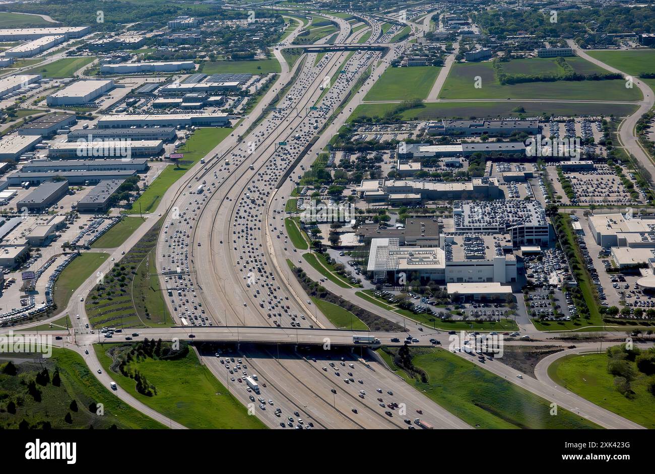US Freeway from above Stock Photo - Alamy