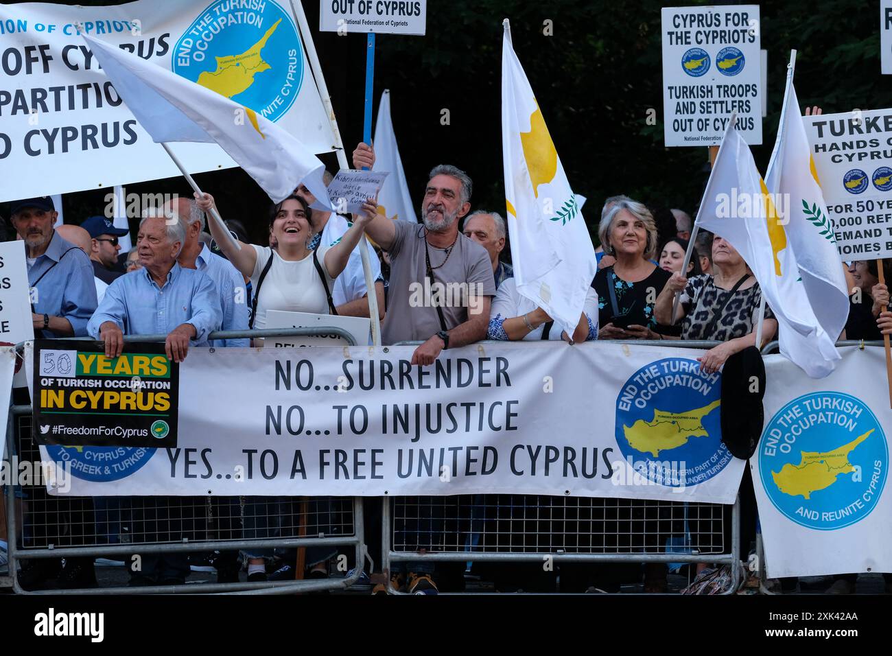 London, UK, 20th July, 2024. The National Federation of Cypriots ...