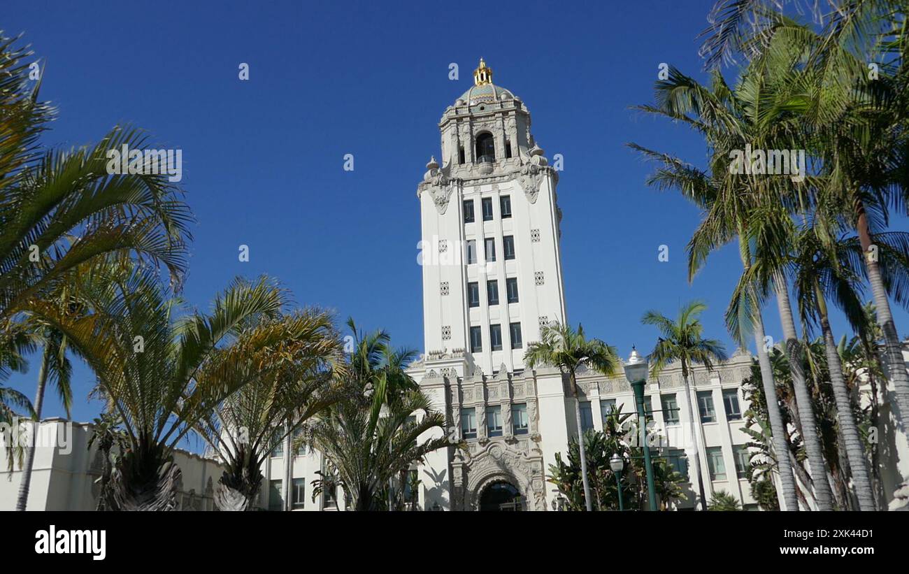 Beverly Hills, California, USA 20th July 2024 City Hall and Beverly ...
