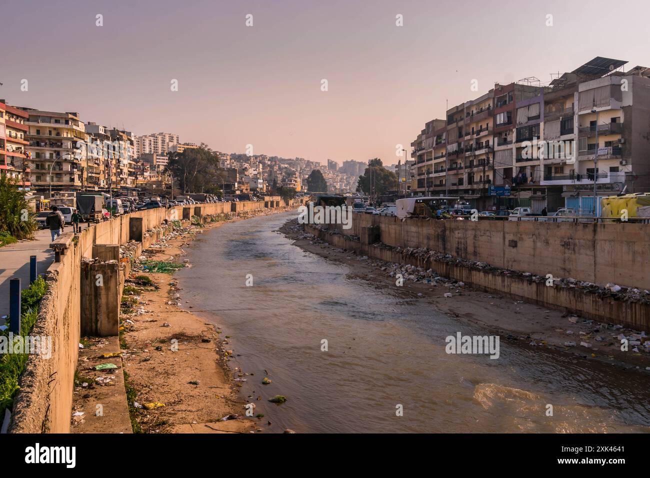 Photo of Abou Ali river in the center of Tripoli, Lebanon, with the ...