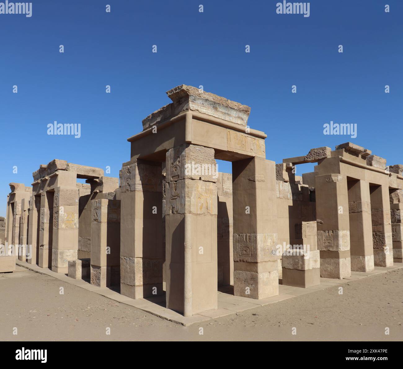 ancient egyptian temple of Satet on Elephantine island in Aswan Stock ...