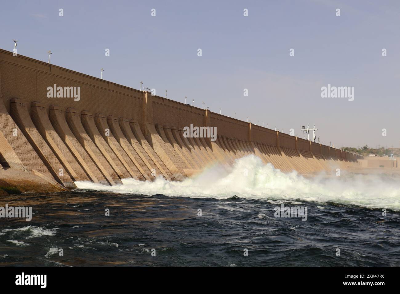 water in Egypt: old dam of Aswan (Aswan low dam) on the river nile in ...
