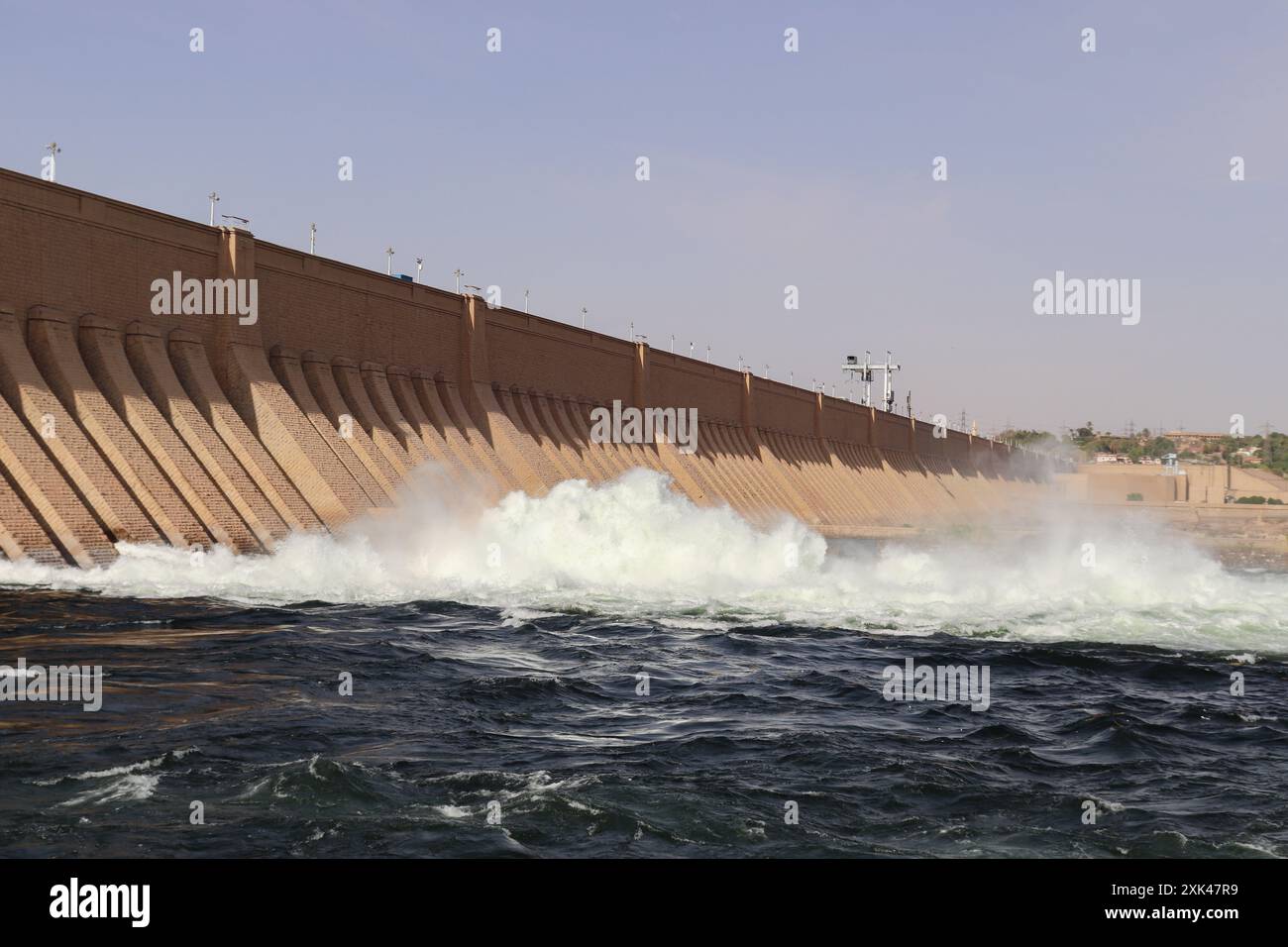 water in Egypt: old dam of Aswan (Aswan low dam) on the river nile in ...