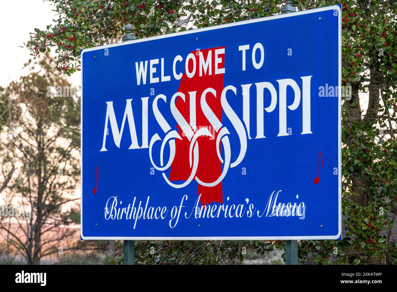 Mississippi welcome signage hi-res stock photography and images - Alamy