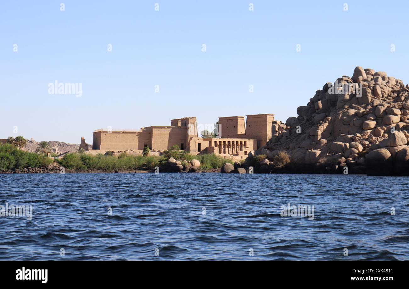 Ancient egyptian temple of Philae in Aswan, Egypt Stock Photo - Alamy