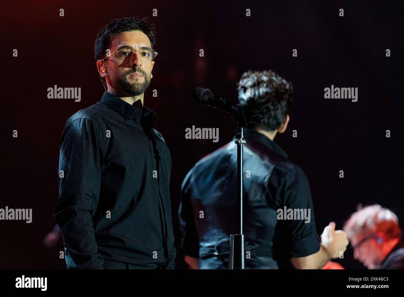 Lanciano, Italy. 20th July, 2024. Italian singer Piero Barone of the ...