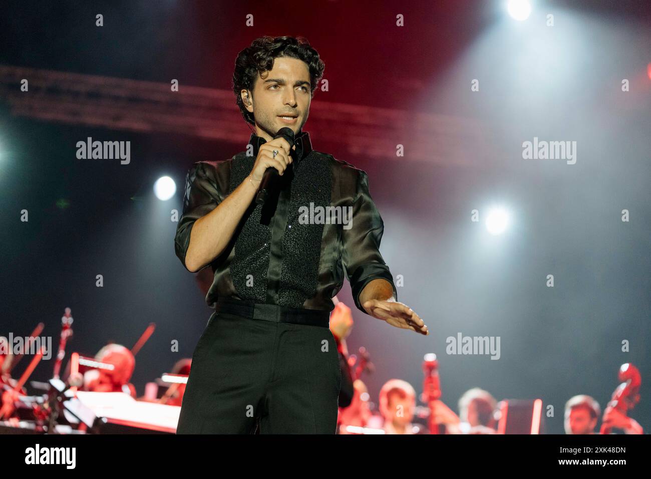 Lanciano, Italy. 20th July, 2024. Italian singer Gianluca Ginobile of ...