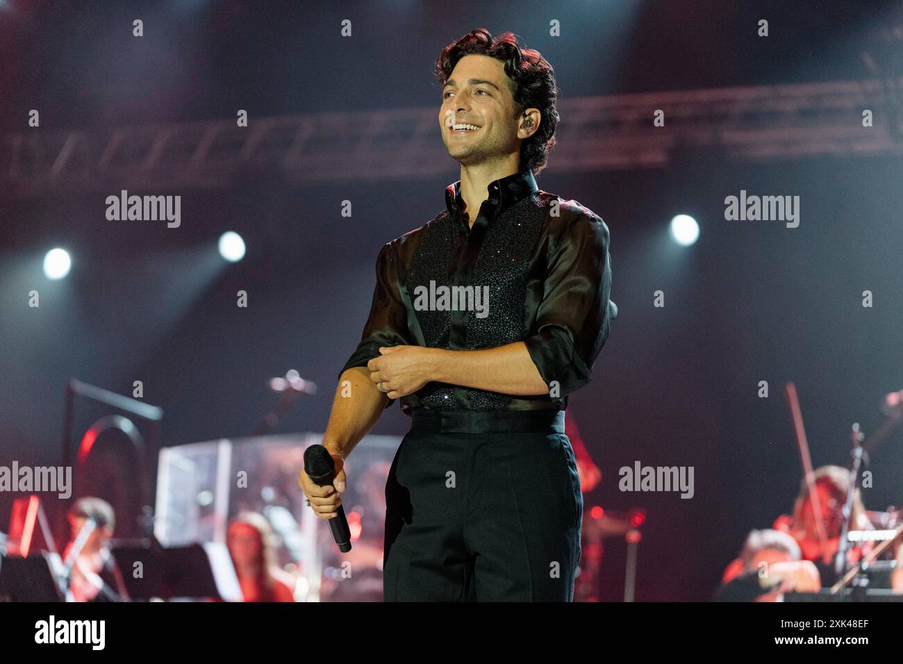 Lanciano, Italy. 20th July, 2024. Italian singer Gianluca Ginobile of ...