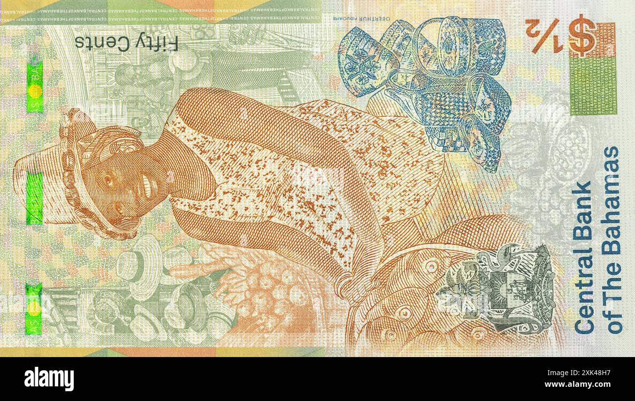 Bahamas money fifty dollar hi-res stock photography and images - Alamy