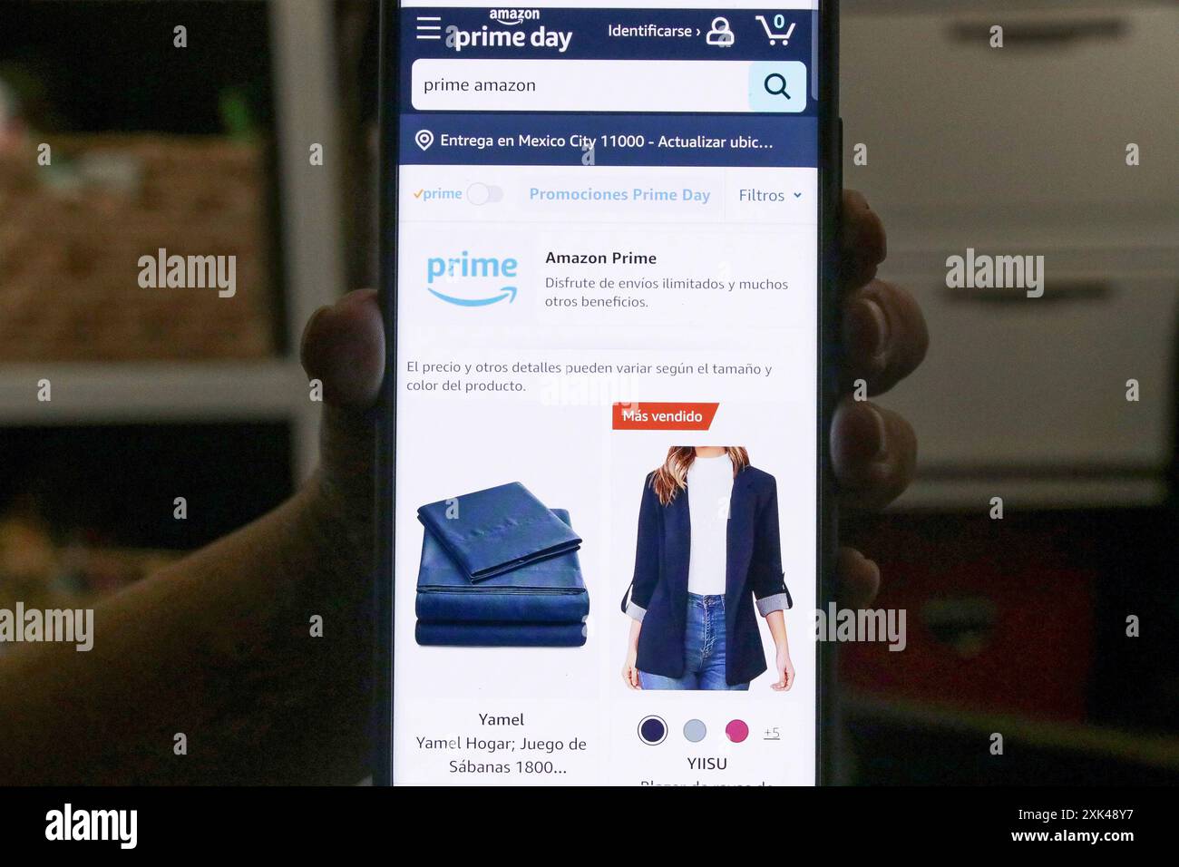 People Take Advantage of Amazon Prime Day Offers In this photo ...