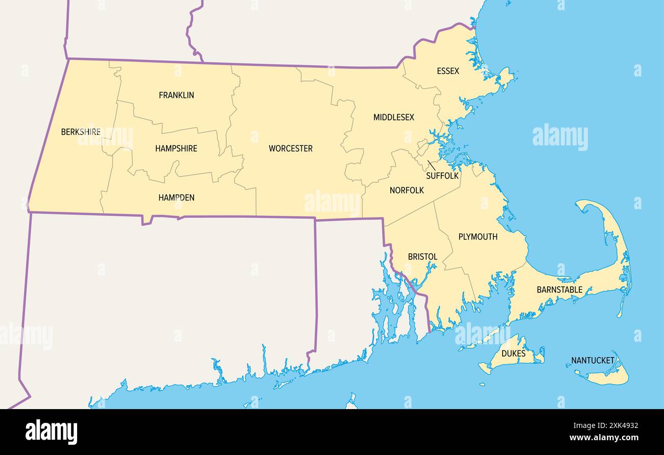 Middlesex map hi-res stock photography and images - Alamy