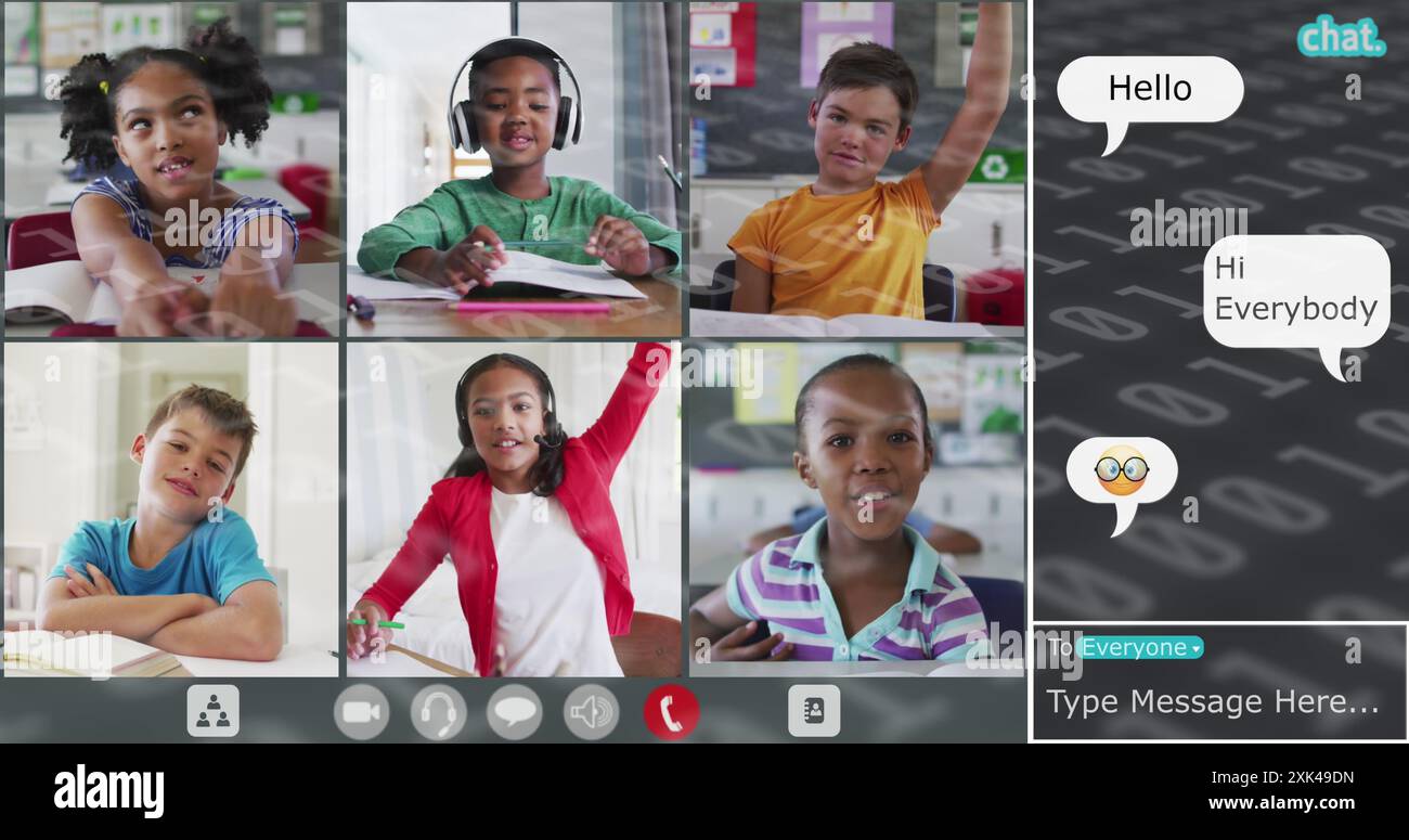 Animation binary coding over girl hi-res stock photography and images - Alamy