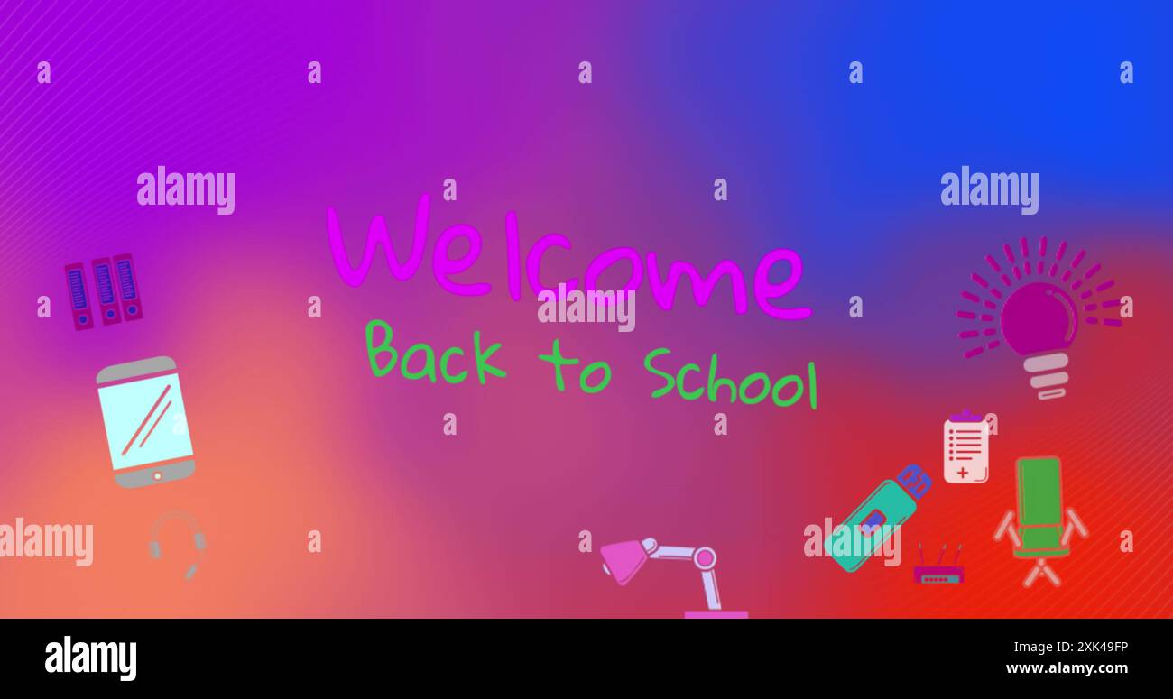 Animation welcome text over shapes hi-res stock photography and images ...