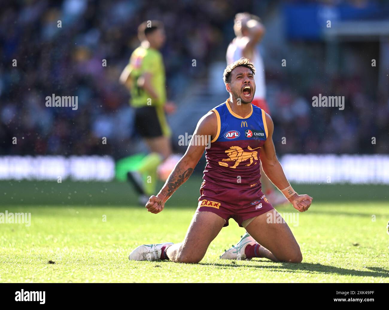 Brisbane, Australia. 21st July, 2024. Callum Ah Chee of the Lions ...