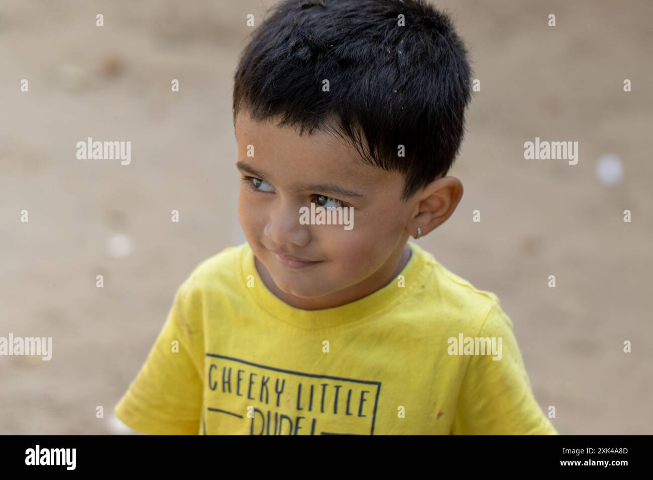 India Rajasthan pali . 23/03/2022 .A Cheerful Young Indian Boy Wearing ...